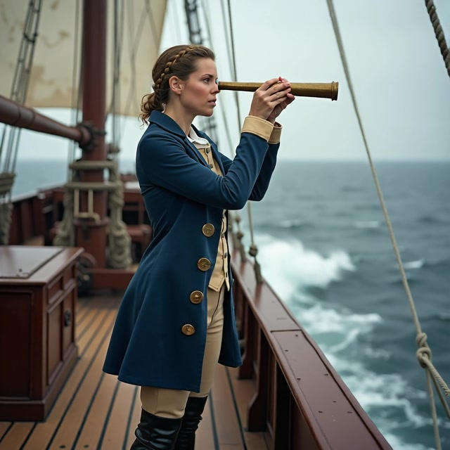 Captain Lady Edwina Pellew on HMS Indefatigable by DduwiesArianrhod on ...