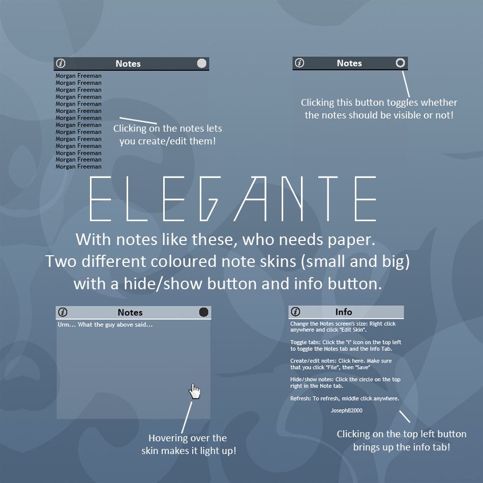 Elegante Notes (for Rainmeter) by JosephB2000 on DeviantArt