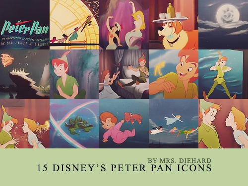 Disney's Peter Pan icons by mrsdiehard on DeviantArt