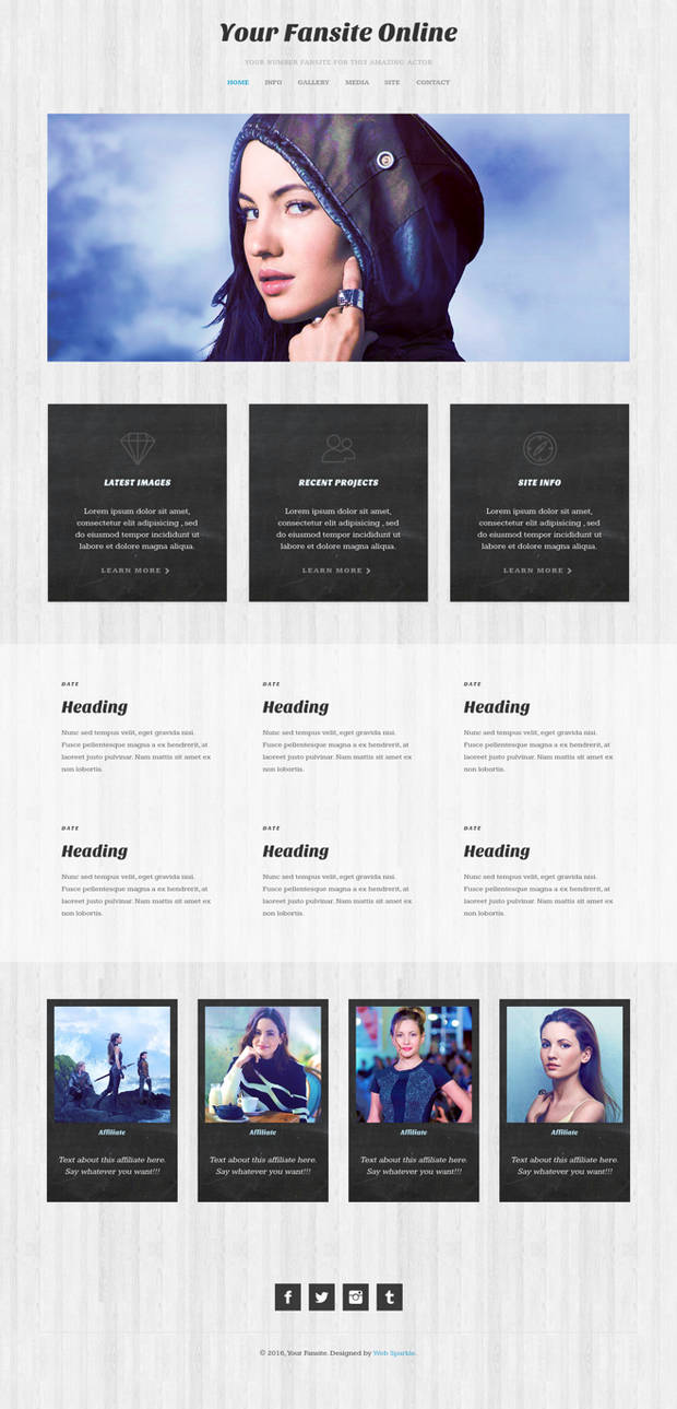 Fansite Template 1 by girlgonegrey on DeviantArt