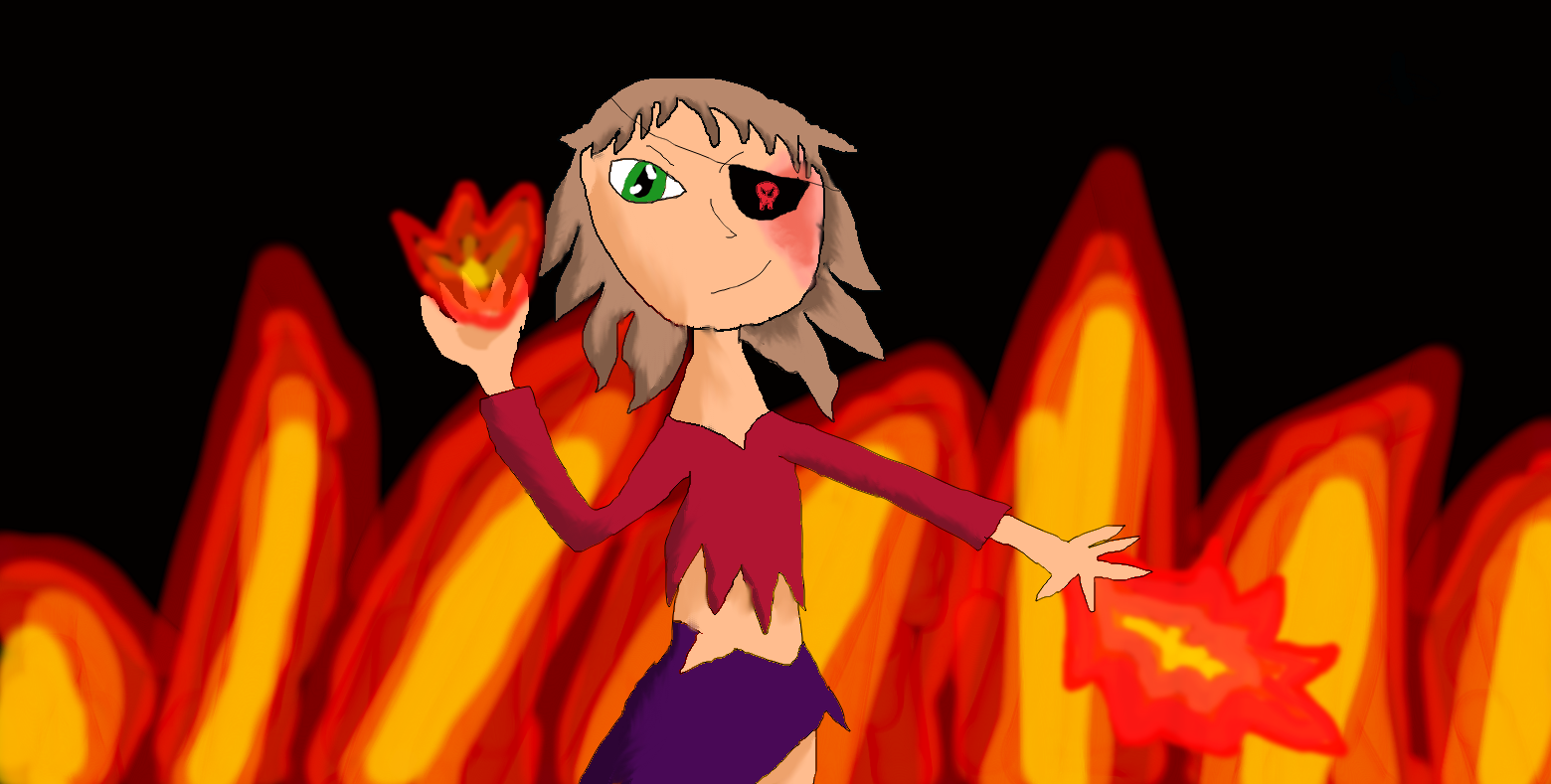 Flaming girl by Mermain123 on DeviantArt