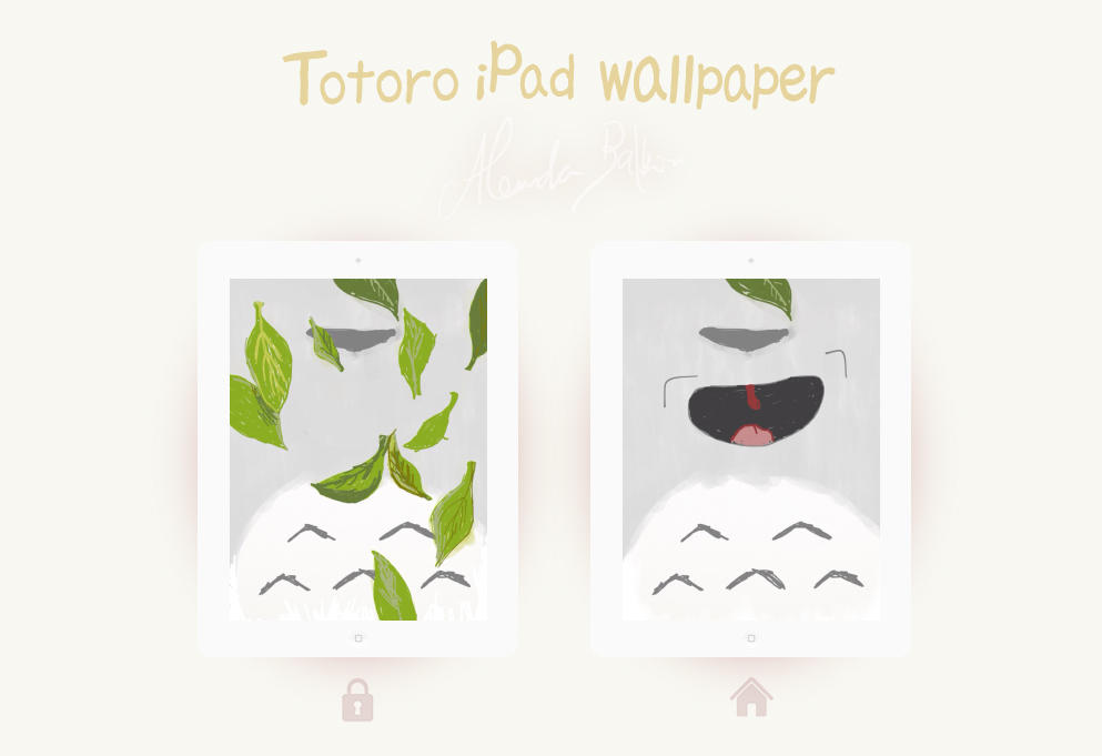 Totoro WALLPAPER [iPad] by alamdabalqhin on DeviantArt