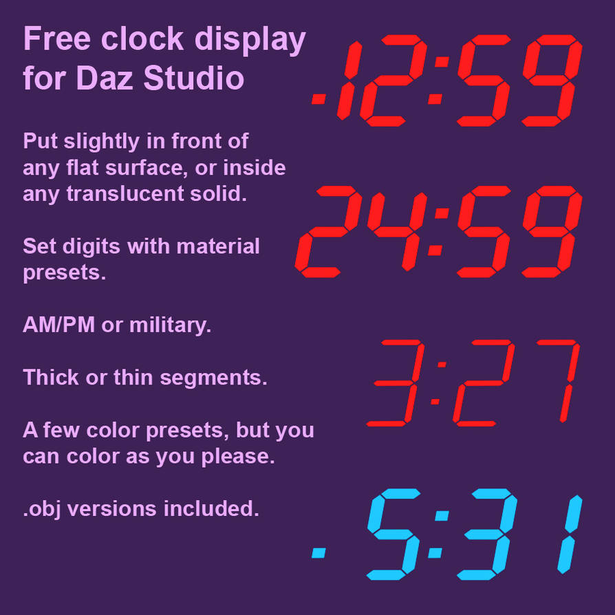 Digital Clock Display, V1 by luqu on DeviantArt