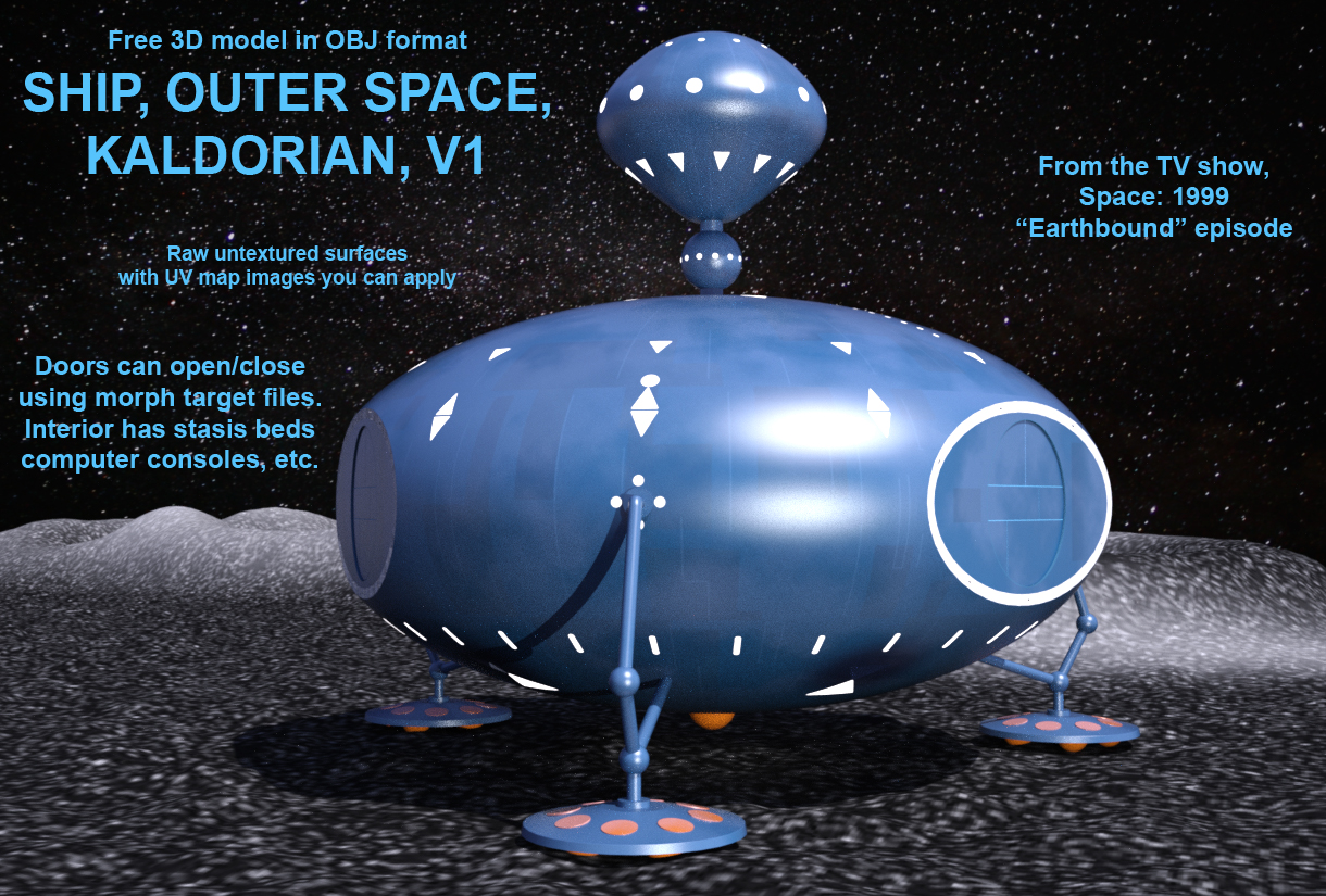 Ship, Outer Space, Kaldorian, V1, OBJ by luqu on DeviantArt