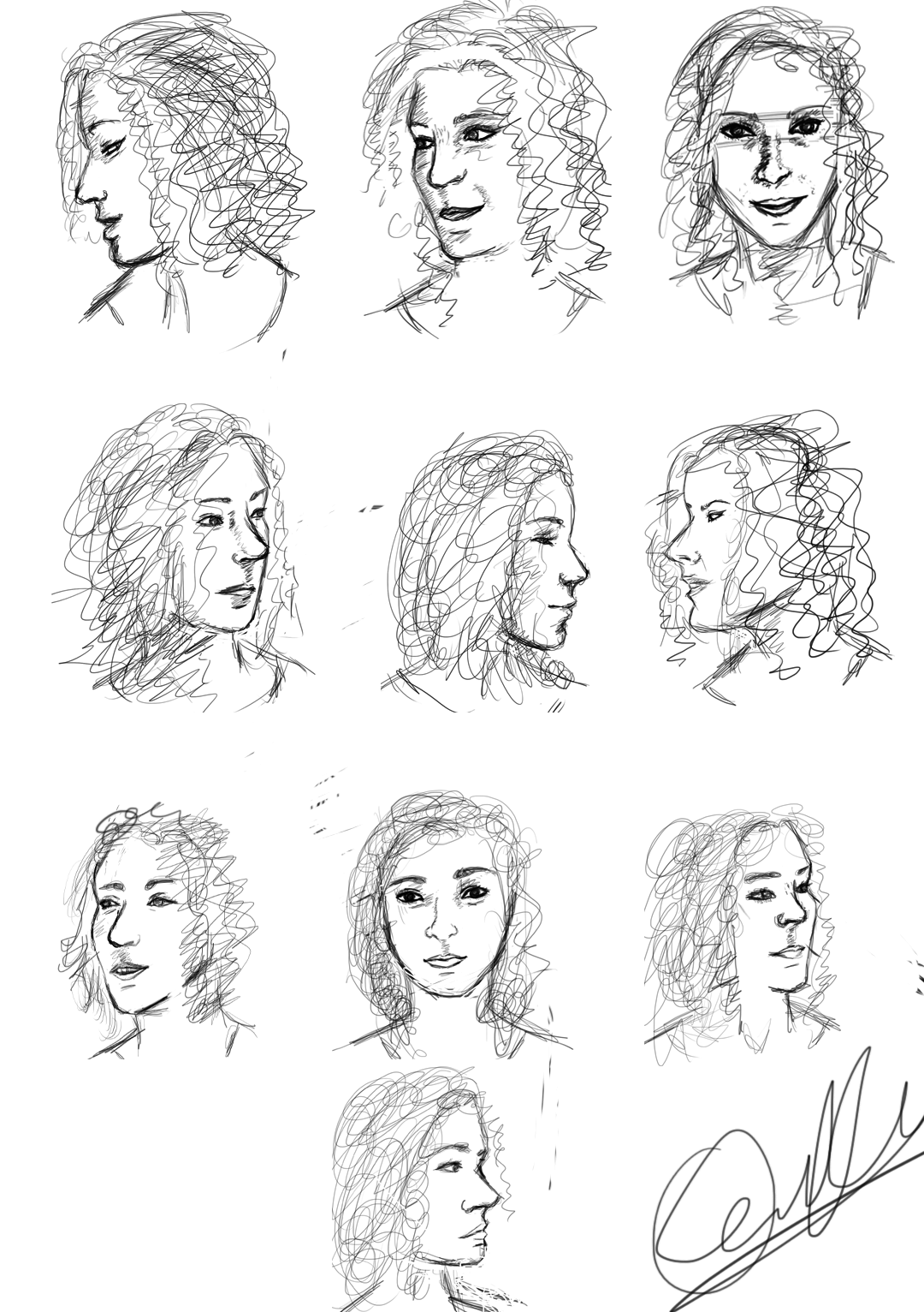 Faces practice by XLadyWar on DeviantArt