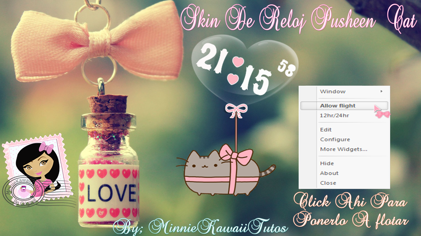 pusheen cat fly clock Xwidget (Reloj Animado) by MinnieKawaiiTutos on ...