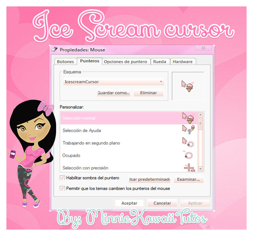 Ice Scream Cursor By, MinnieKawaiiTutos by MinnieKawaiiTutos on DeviantArt