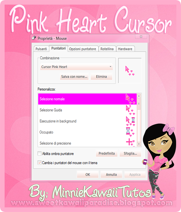 Cursor Pink Heart By, MinnieKawaiiTutos by MinnieKawaiiTutos on DeviantArt