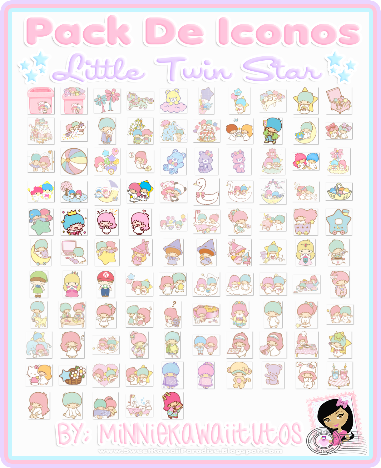 Pack De Iconos Little Twin Stars by MinnieKawaiiTutos on DeviantArt