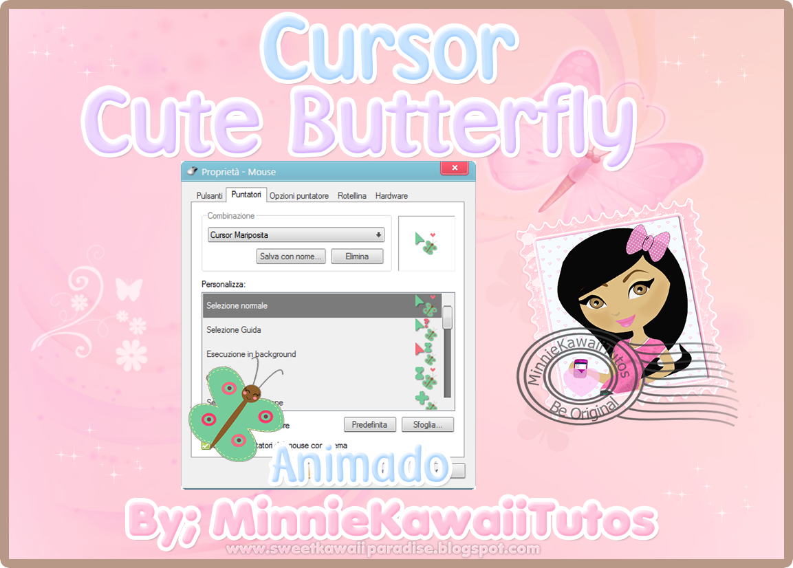 Cursor Cute Butterfly Animado by MinnieKawaiiTutos on DeviantArt