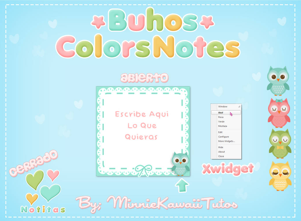 Buhos Colors Notes For Xwidget by MinnieKawaiiTutos on DeviantArt