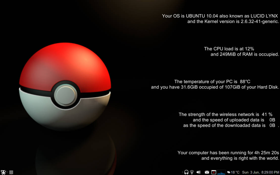 Simple Sentence Conky by Kerochris on DeviantArt