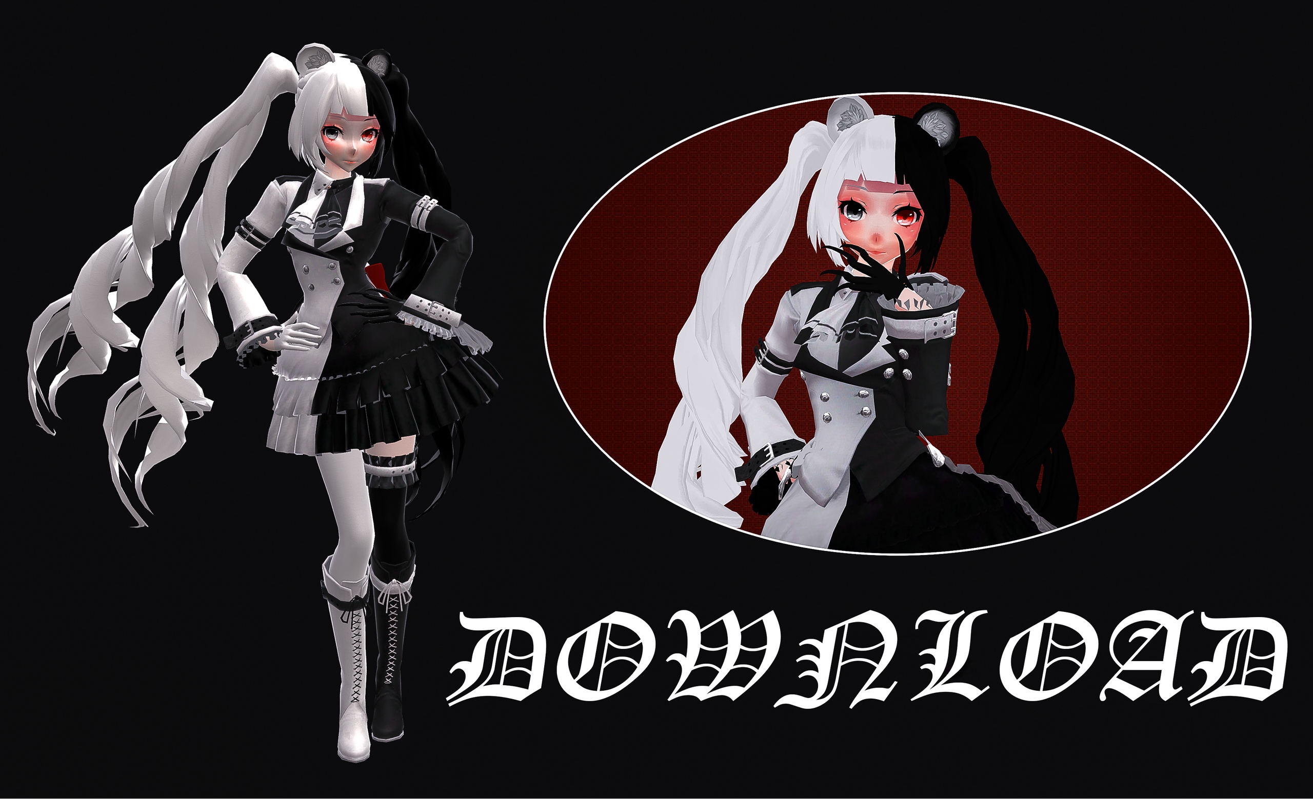MMD Monokuma + dl by milkyWVW on DeviantArt