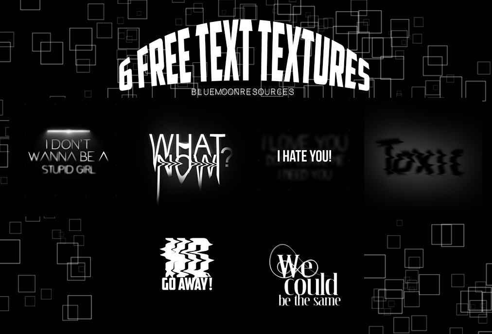 Text Texture Pack #1 by BlueMoonResources on DeviantArt