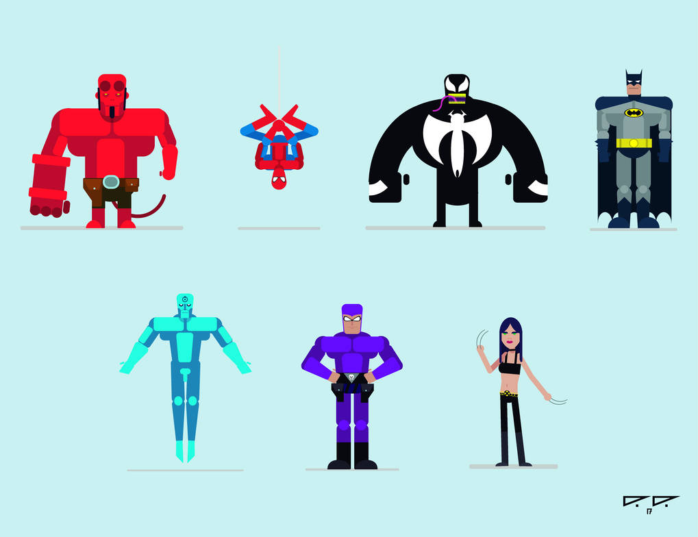 Flat-design: Superheroes by DannyThePixel on DeviantArt
