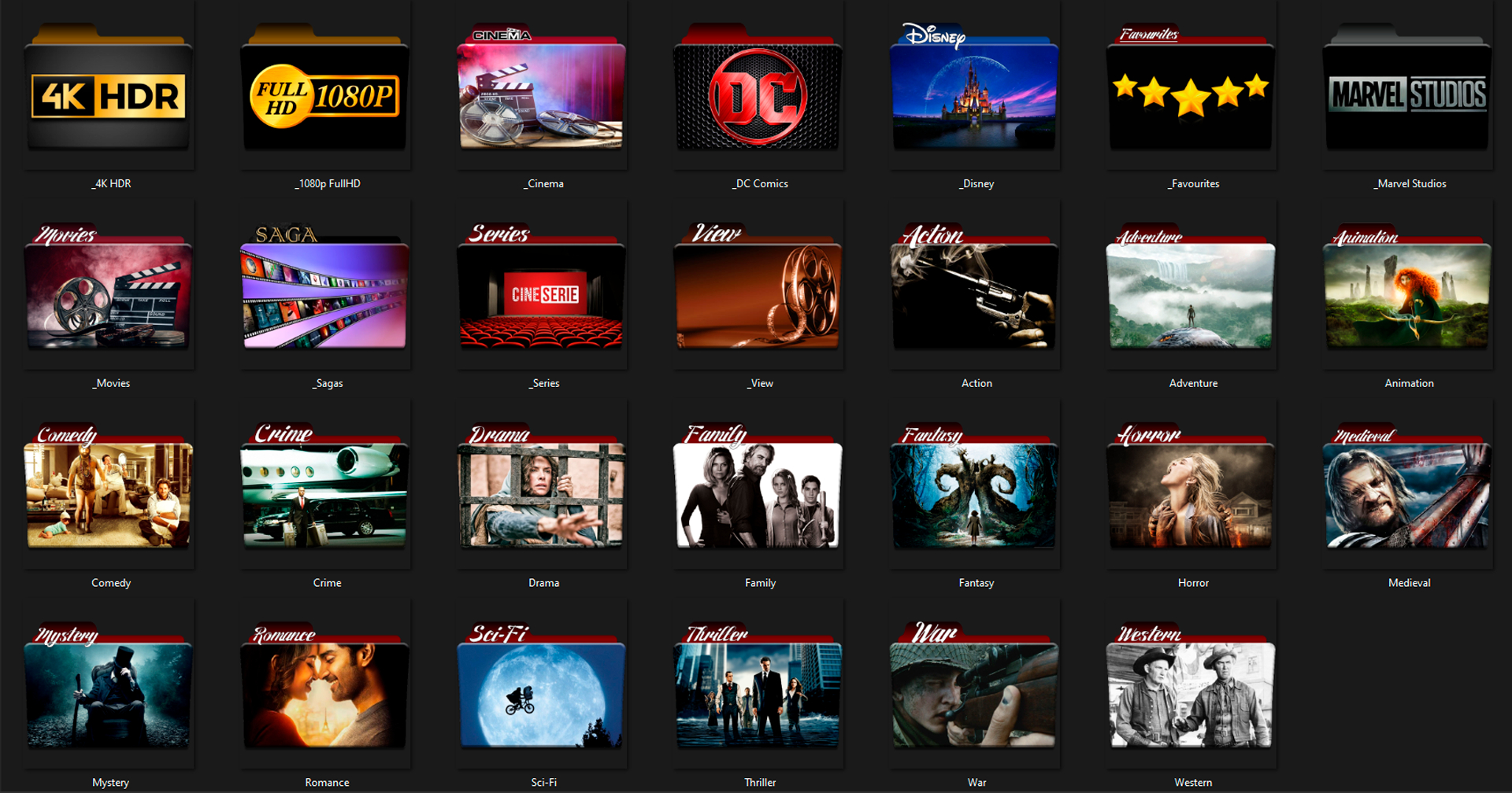 Cinema Collection Folder Icons by giilpereiraa on DeviantArt