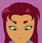 Starfire looking down by PheromoneQueen on DeviantArt