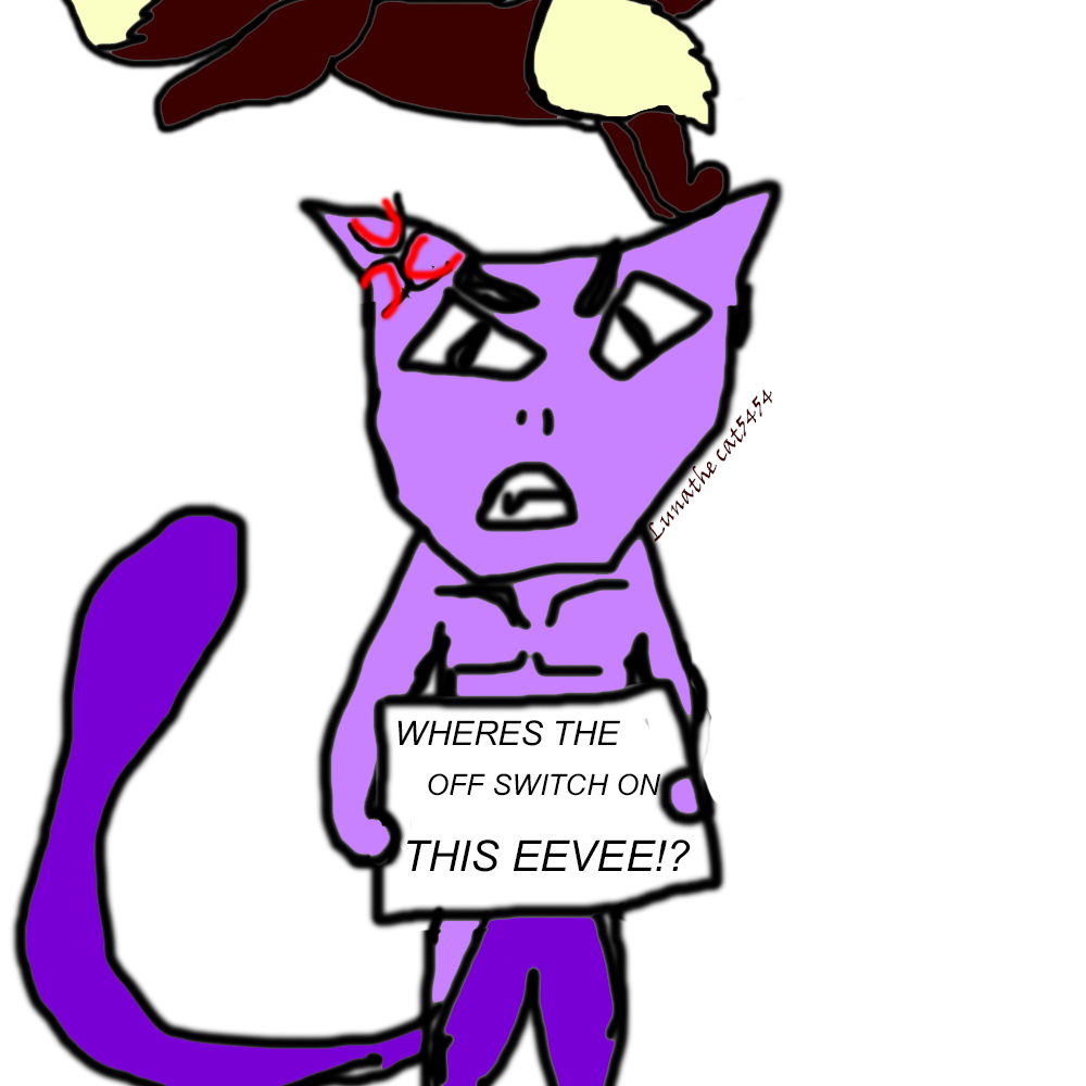 Annoyed Pokemon #1 ||:.Eevee Annoys Mewtwo.:|| by lunathecat5454 on ...