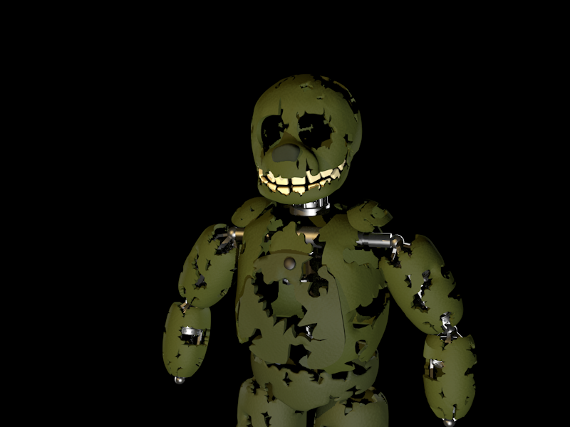 c4d fnaf springtrap model by Endermaster22 on DeviantArt