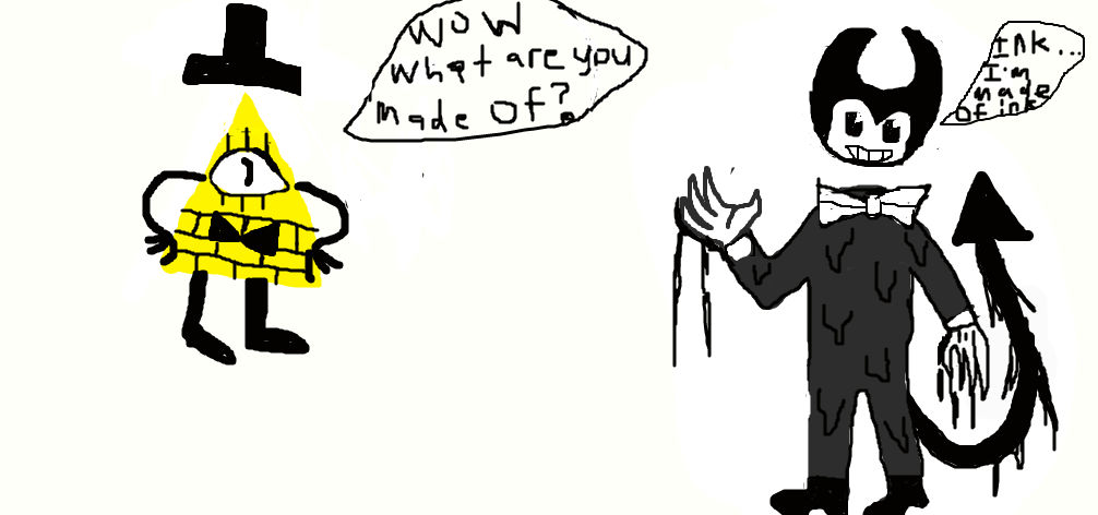 Bill Cipher and Bendy first meet by BILLCIPHER2000 on DeviantArt