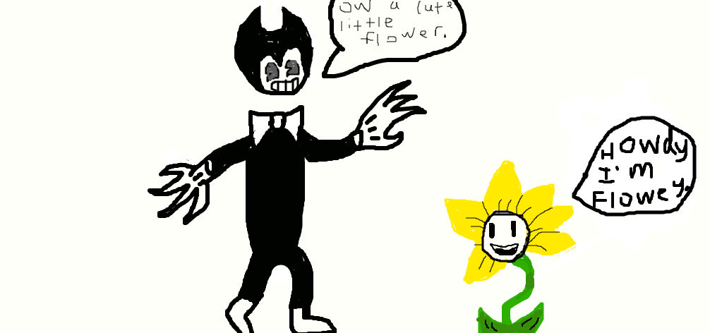 Bendy meets Flowey by BILLCIPHER2000 on DeviantArt