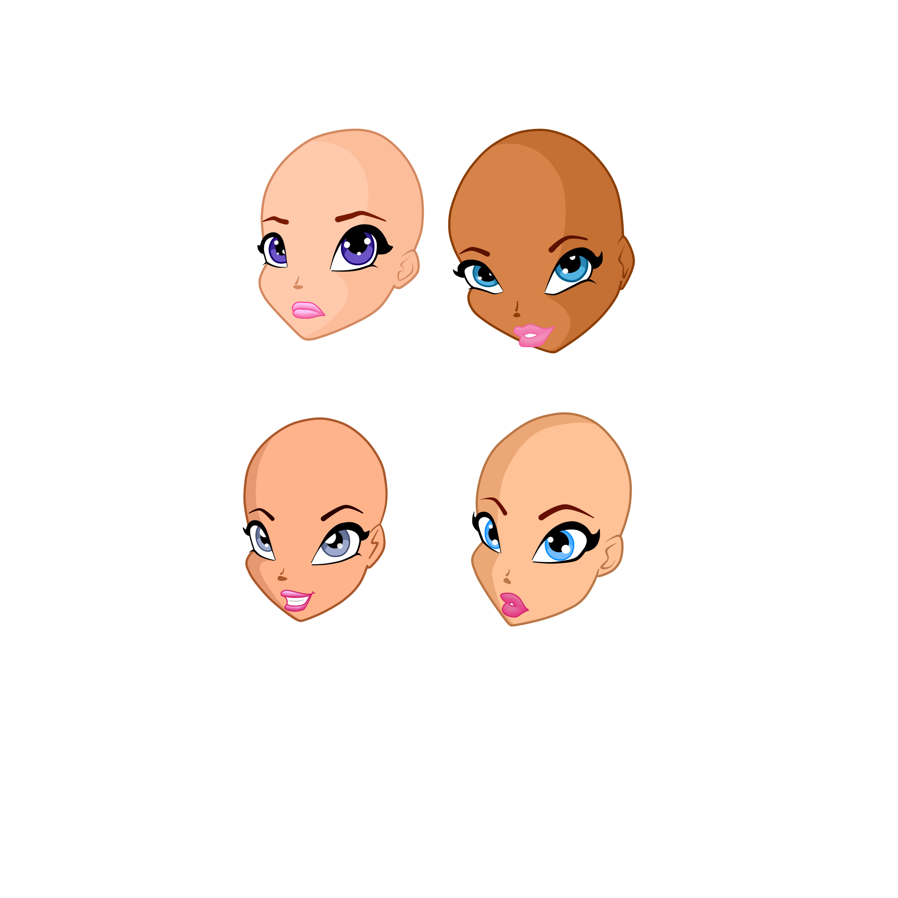 Winx Club Heads Base Pack by ShimmeringMagic on DeviantArt