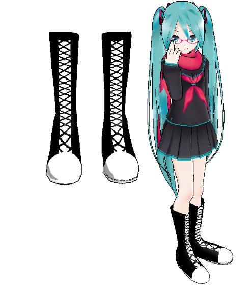 mmd- Converse-like boots by Shioku-990 on DeviantArt
