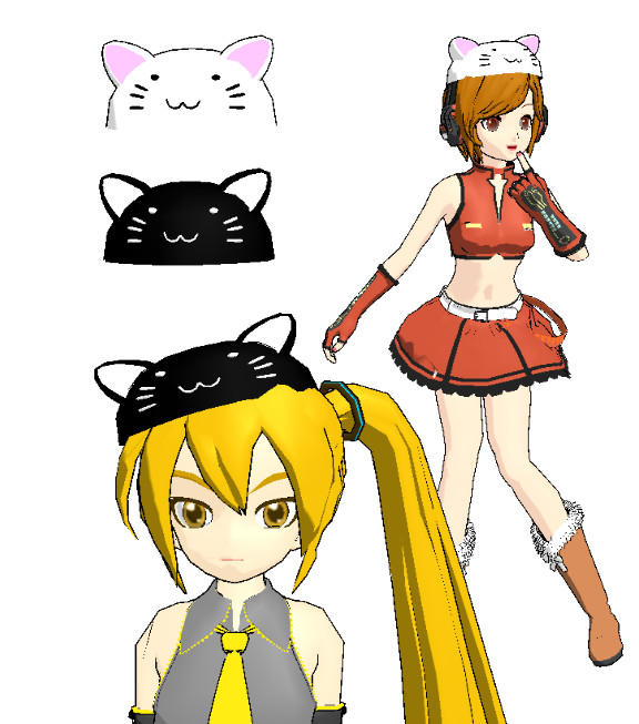 MMD- Kitten hats 0u0 by Shioku-990 on DeviantArt