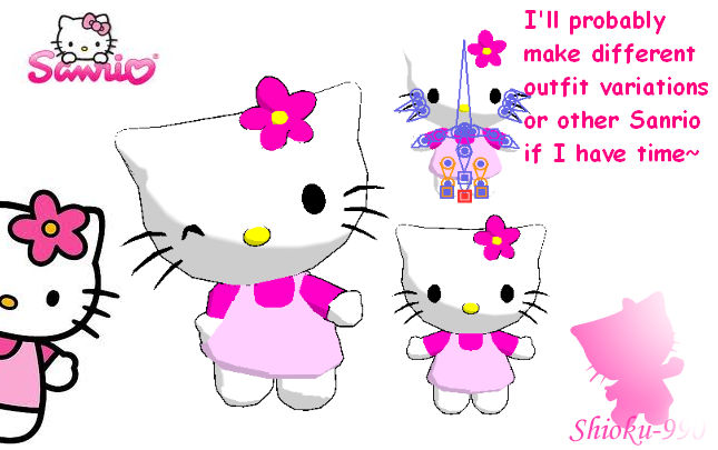 MMD- Hello Kitty model DL by Shioku-990 on DeviantArt