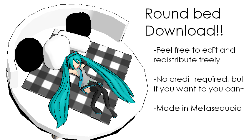 MMD-Round Bed Download by Shioku-990 on DeviantArt