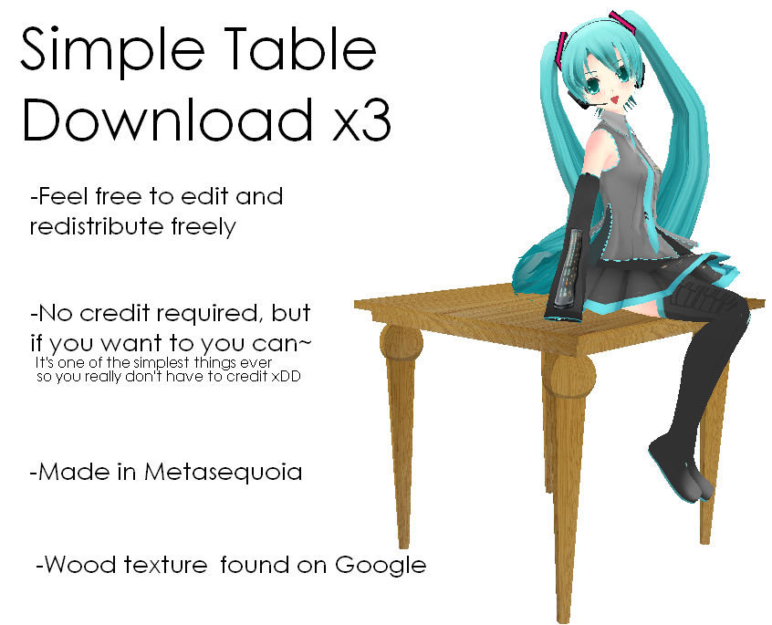 MMD-Simple Table Download by Shioku-990 on DeviantArt