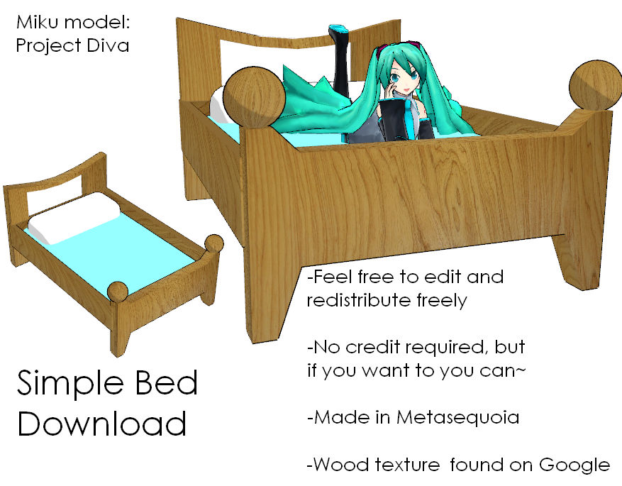 MMD-Simple Bed Download by Shioku-990 on DeviantArt