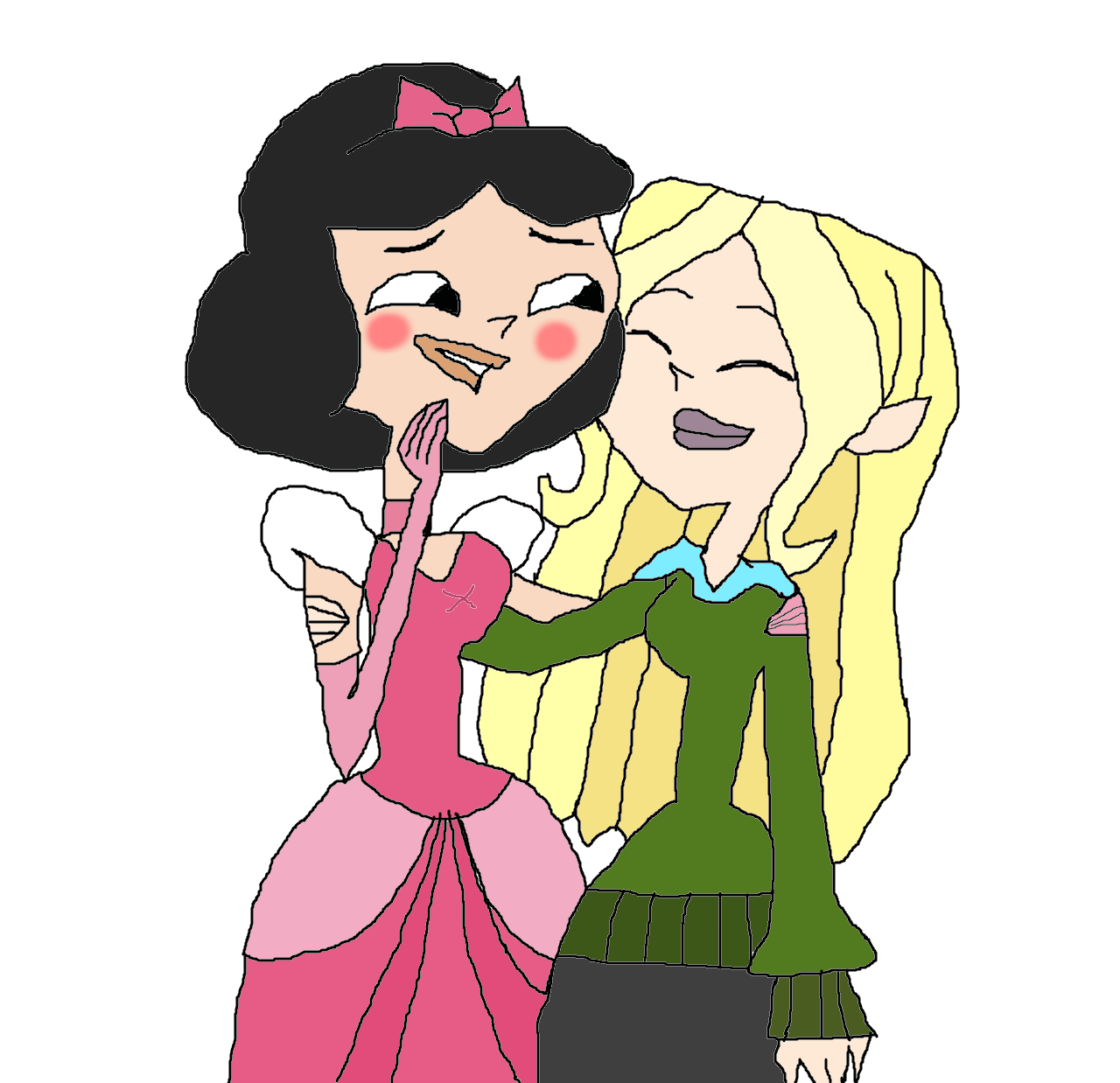Ella and Dawn Colored by TDElla4ever on DeviantArt