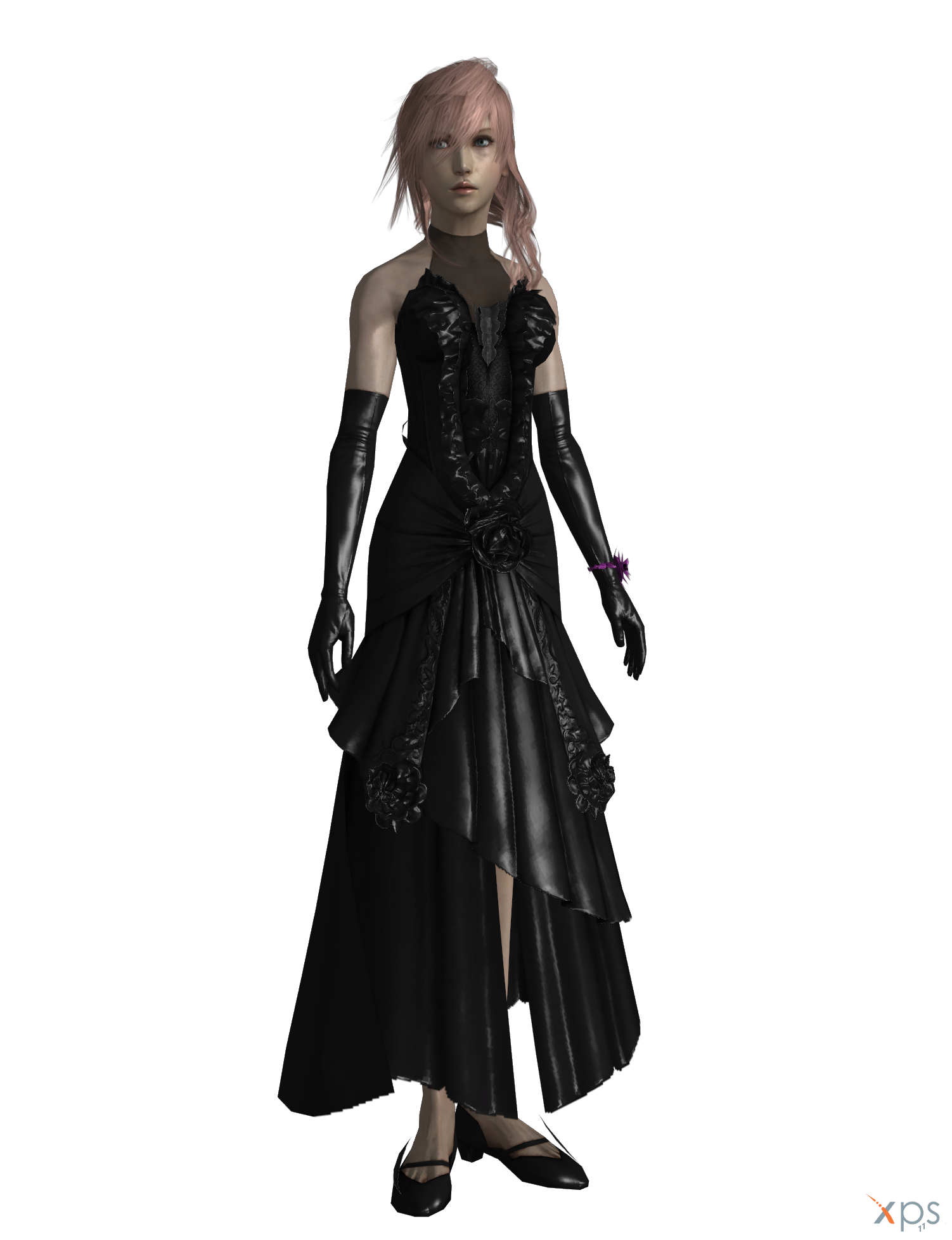 LR: FF13 - Lightning (Black Rose) by LorisC93 on DeviantArt