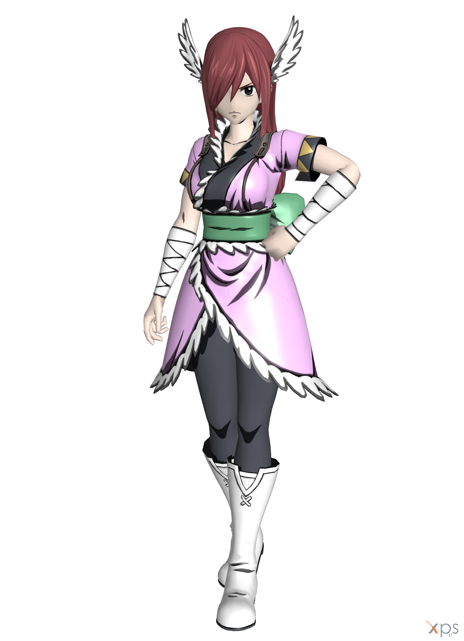 Erza Scarlet (Wind God's Armor) by LorisC93 on DeviantArt