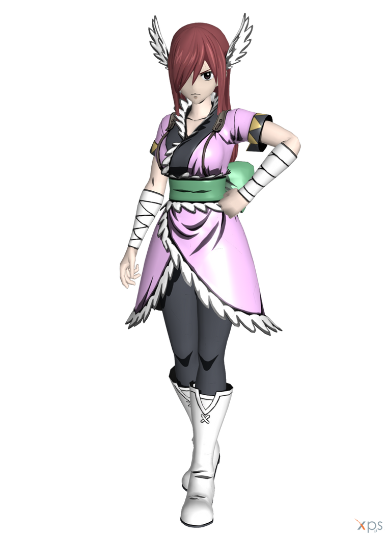 Erza Scarlet (Wind God's Armor) by LorisC93 on DeviantArt