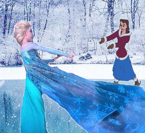 Belle/Elsa: 2-Cuddling Somewhere by ShayeraHestia on DeviantArt