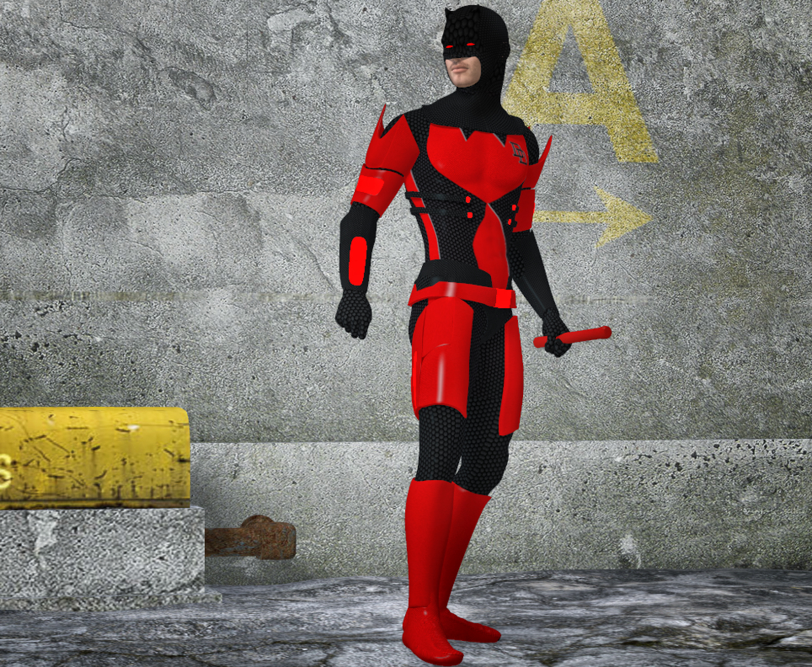 Daredevil armored 2nd skin textures 4 M4 by hiram67 on DeviantArt