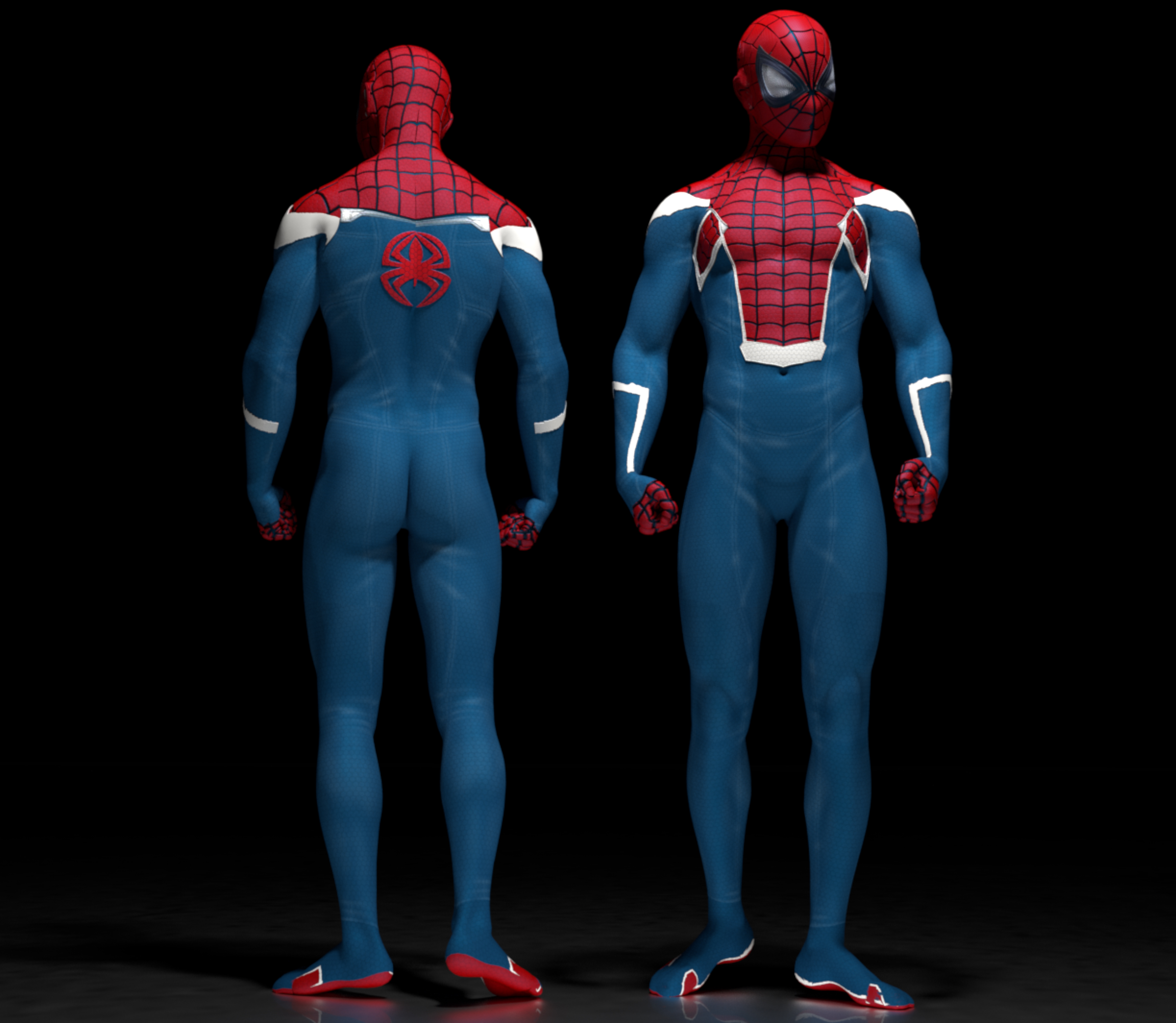Spiderman Uk 2nd skin textures for Daz3d M4 by hiram67 on DeviantArt