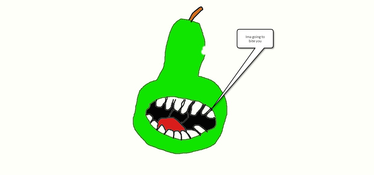 Biting pear by hamcon on DeviantArt