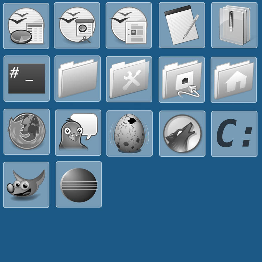 gray flat icons by FlamingTeddiz on DeviantArt