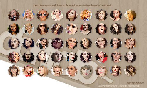 45 Celebrity Icons by Dainns on DeviantArt