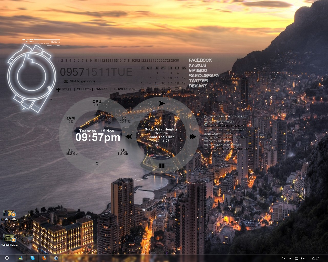 Rainmeter skin, Isotoxin by lrns on DeviantArt