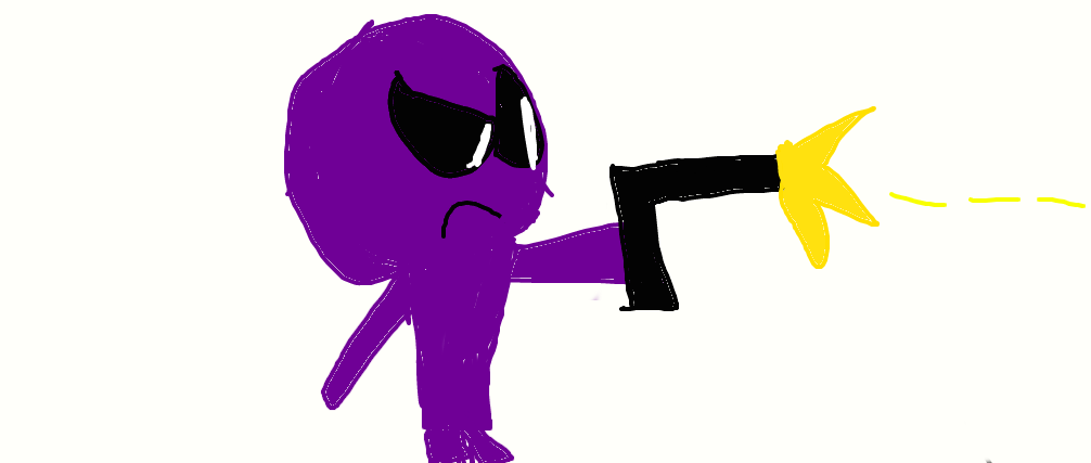 Purple Louis with a gun by andromeda717 on DeviantArt