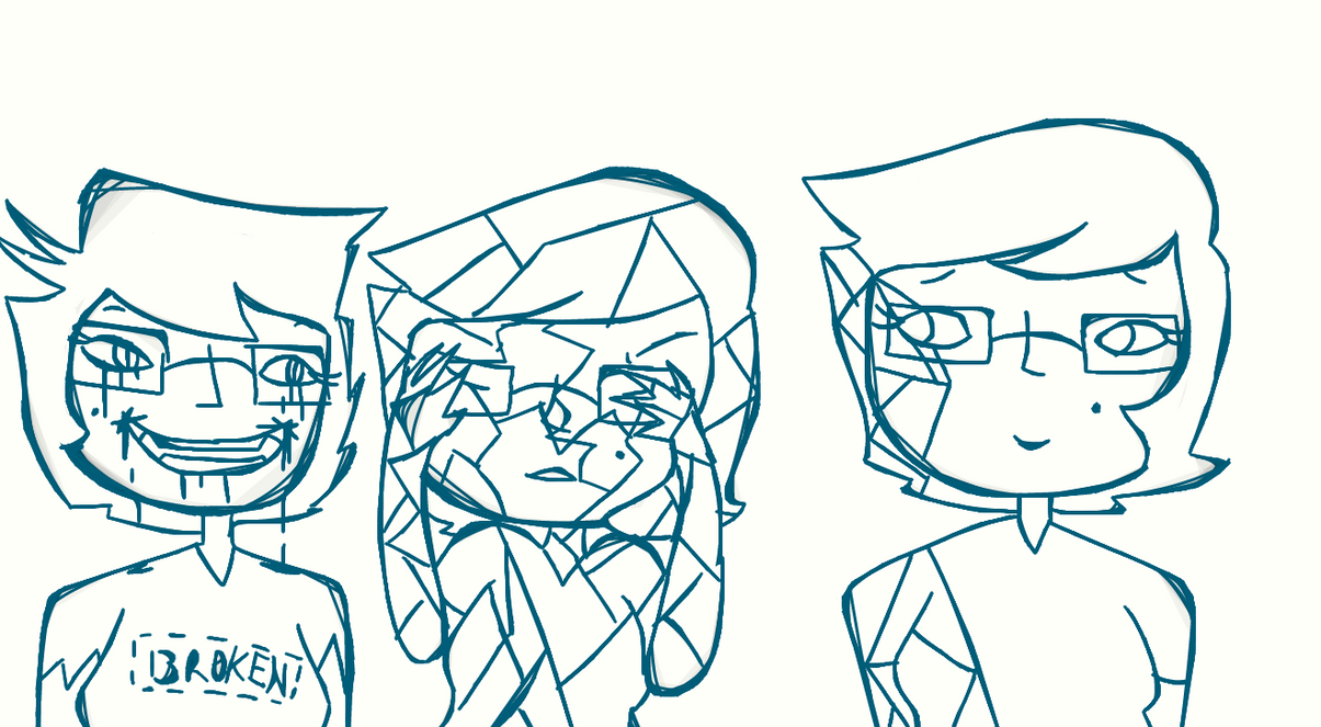 I think I'm braking...(sketch) by ElectronicCyborg on DeviantArt