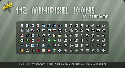112 MiniPixel Icons ByStudioM6 by Studiom6 on DeviantArt