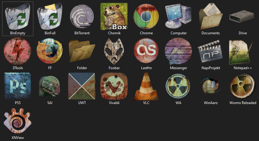 Postapo windows icon set by black-cat16-stock on DeviantArt