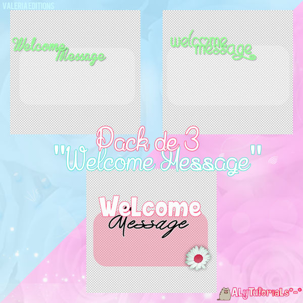Recursos +3 Welcome Message by AlyTutorials by AlyTutorials on DeviantArt