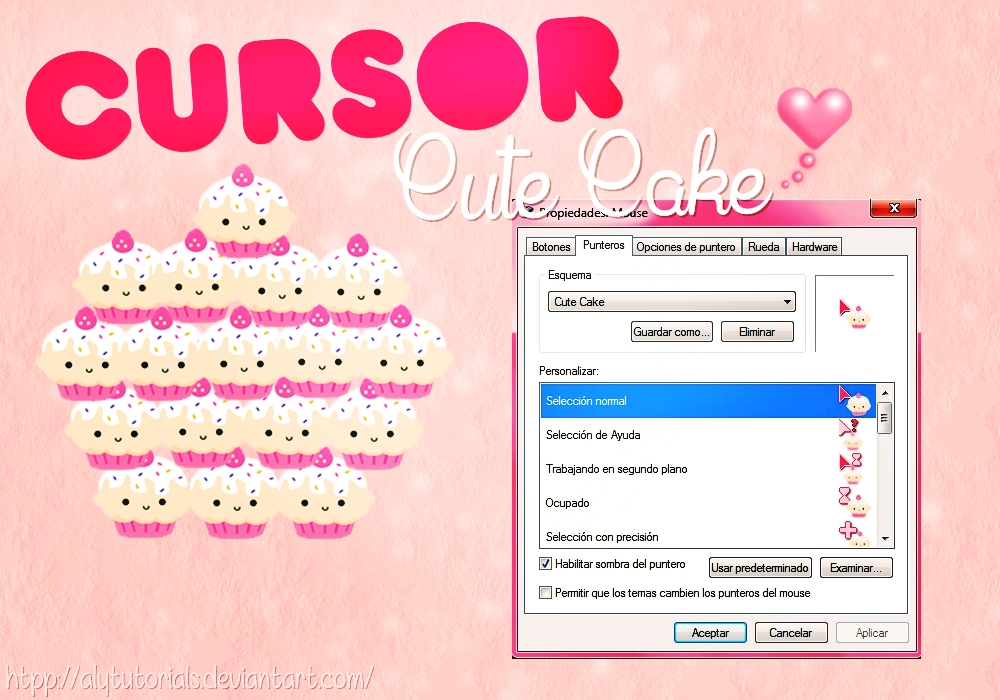 CURSOR 'Cute Cake' | by: AlyTutorials by AlyTutorials on DeviantArt