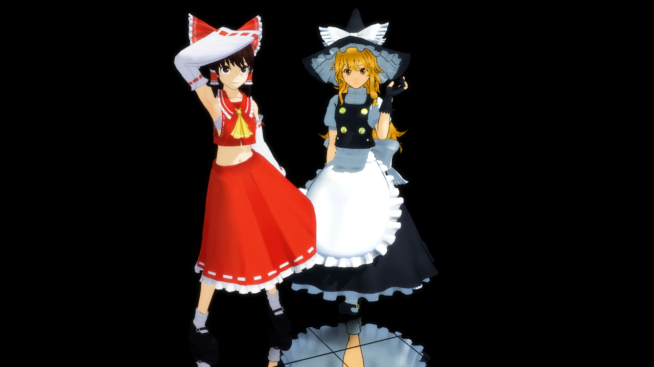 Reimu And Marisa MODEL DL! [Description] by GabriMMD69 on DeviantArt